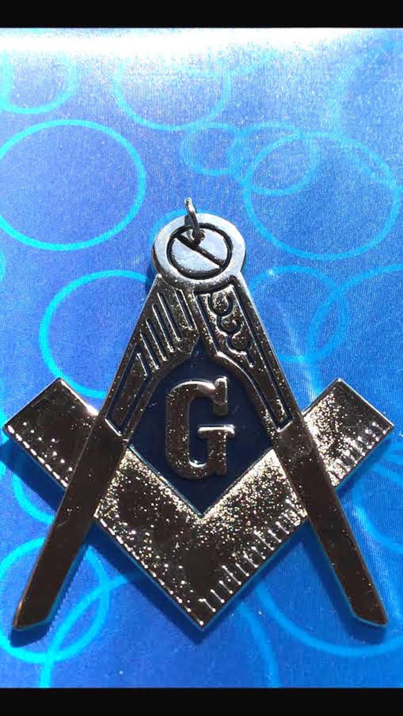 Masonic Blue Lodge Master Mason Large Pendent Large Collar Jewel Silver ...