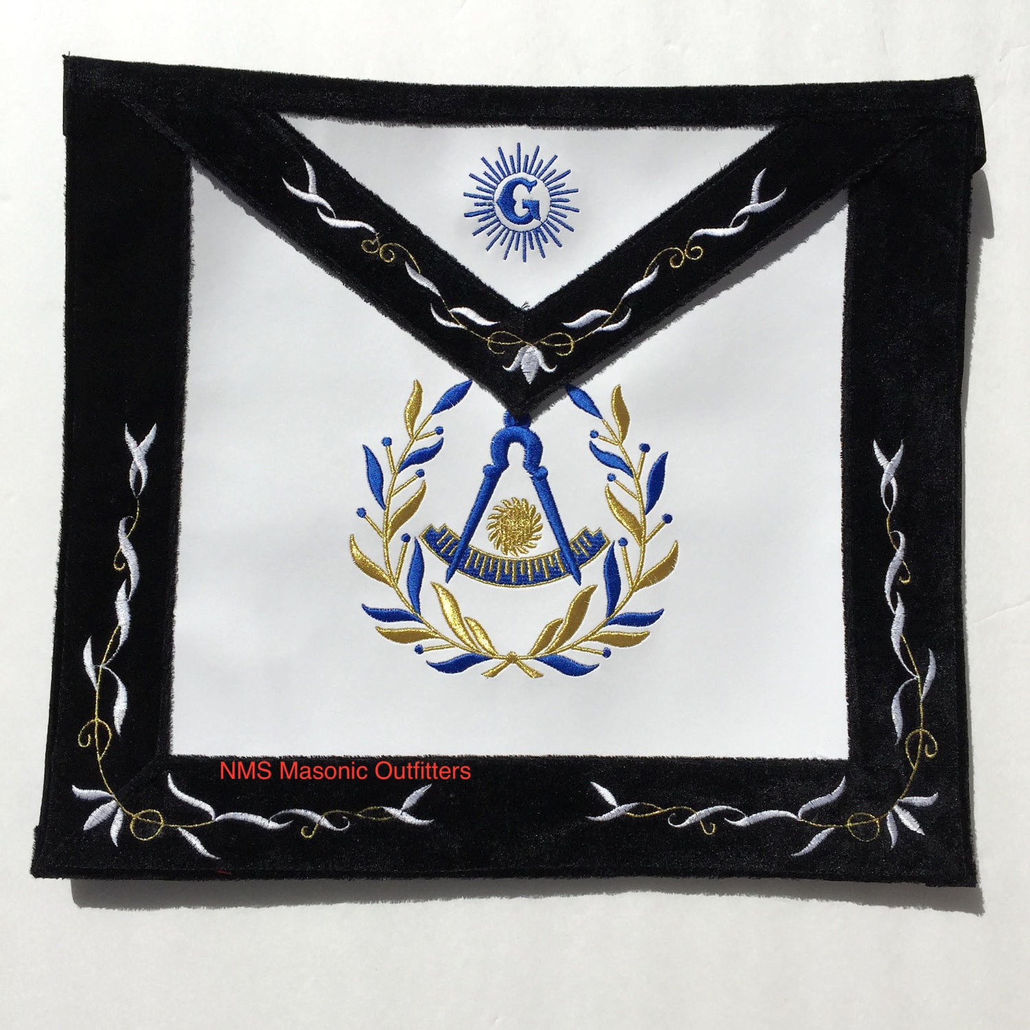 Masonic Freemason Past Master Apron Black Velvet Borders - Etsy