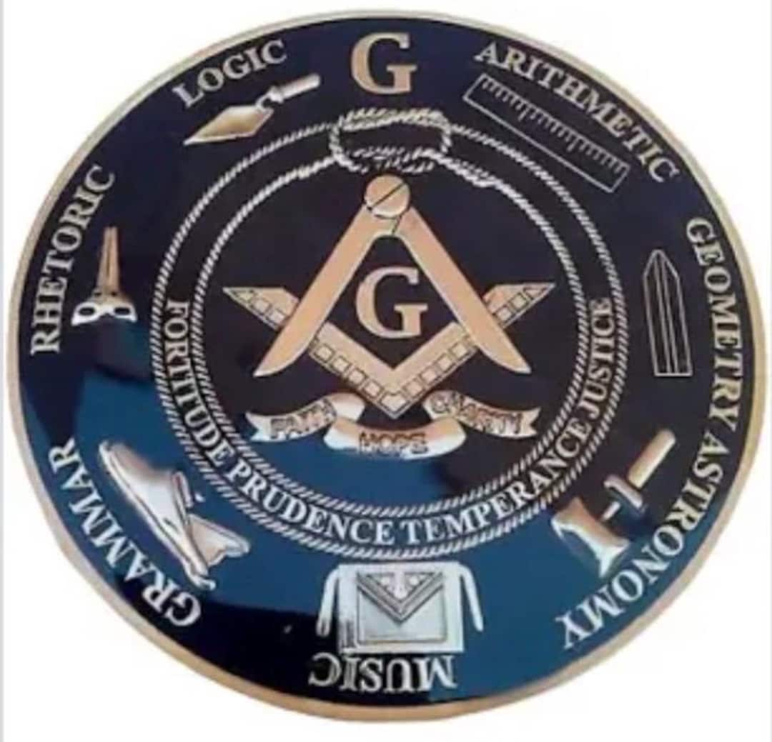 Masonic Prince Hall Heavy Metal Car Emblem Symbols Black and Gold - Etsy