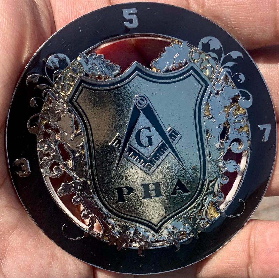 Prince Hall Affiliated Black Silver Chrome Military Shield Masons for ...