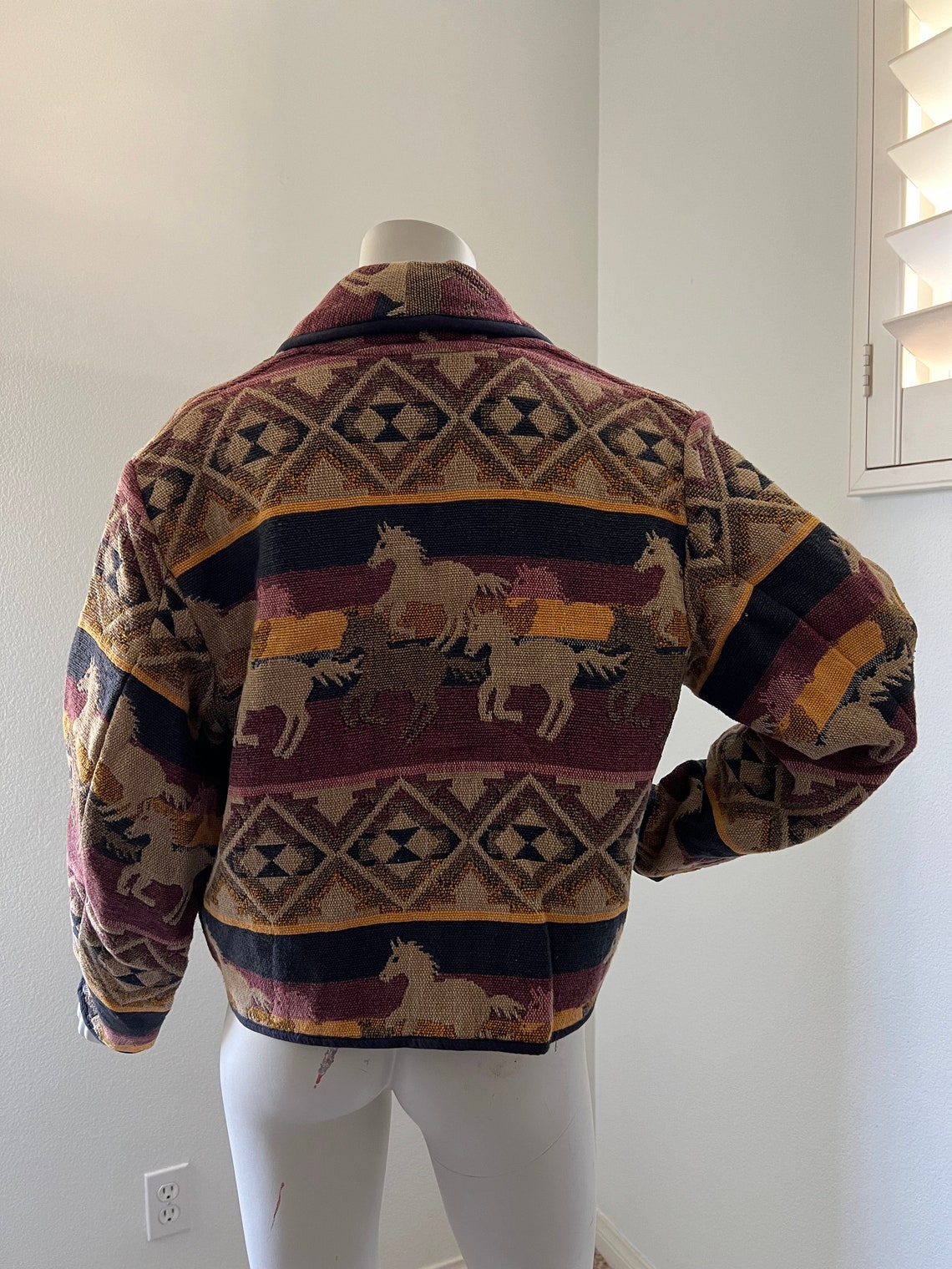 Vintage 90s Horse Tapestry / 1990s New Identity / Western Jacket - Etsy