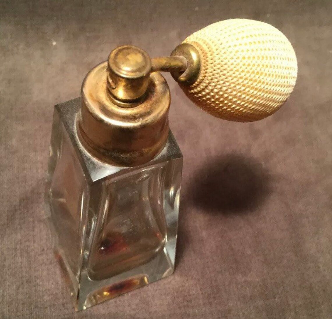 Vintage Clear Glass Perfume Pyramid Shape Bottle With Atomizer | Etsy