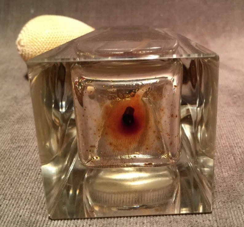 Vintage Clear Glass Perfume Pyramid Shape Bottle With Atomizer - Etsy