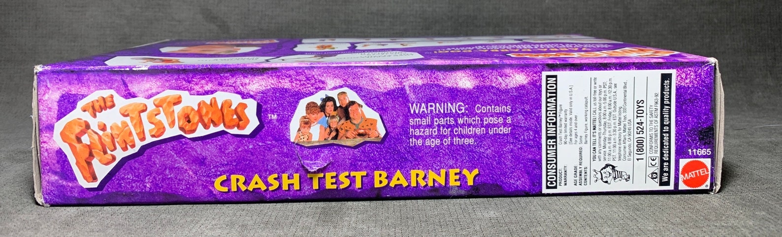 1993 Mattel the Flintstones Crash Test Barney Action Figure New in Box ...