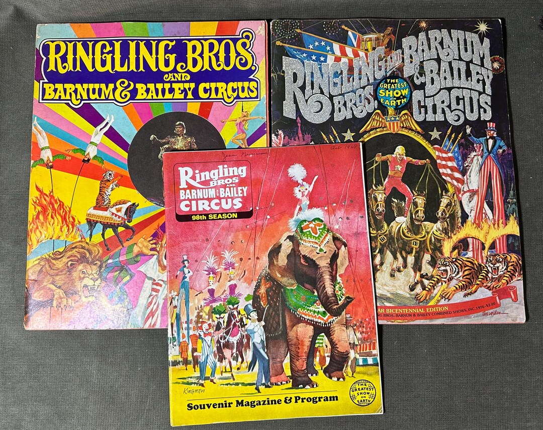 3 Vintage Original Ringling Bros Circus Souvenir Programs/magazines as ...