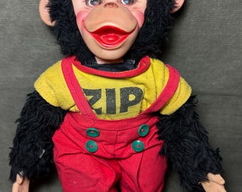 Vintage Mr. Bim Zippy the Monkey Chimp Plush Doll Collectible - Etsy