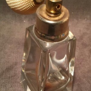 Vintage Clear Glass Perfume Pyramid Shape Bottle With Atomizer - Etsy