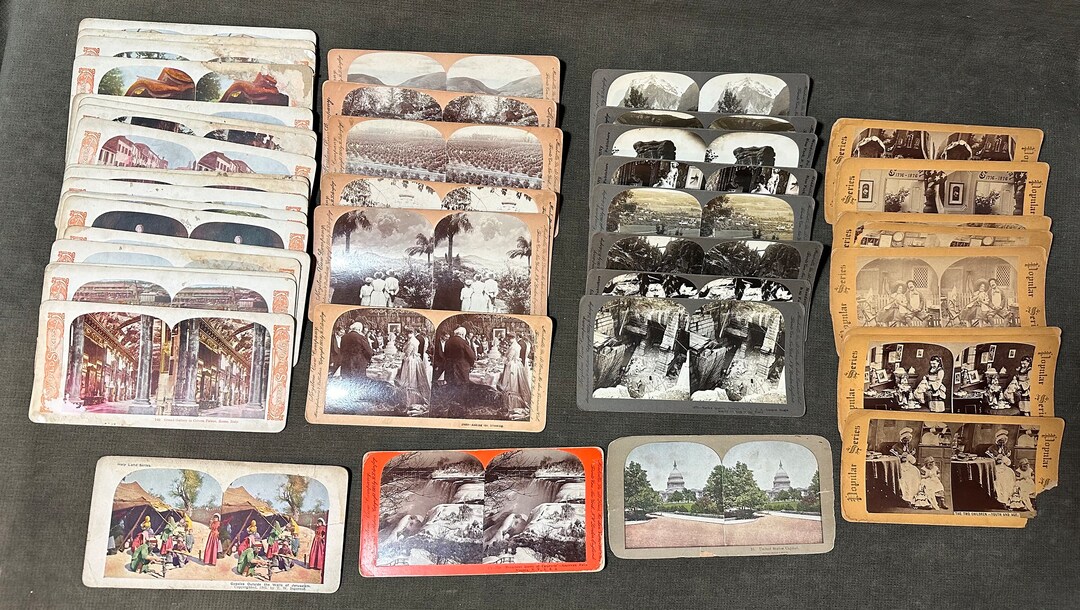 Large Lot of 47 Antique Stereoview Cards Stereoscope Photos - Etsy