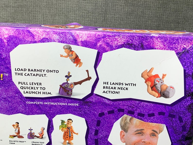 1993 Mattel the Flintstones Crash Test Barney Action Figure New in Box ...