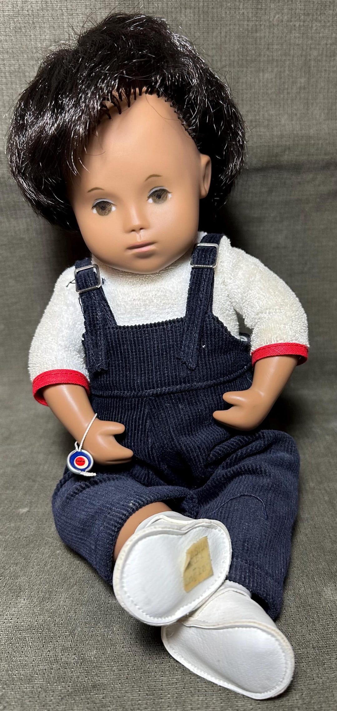 Vintage Sasha Doll 505 Sasha Baby Playsuit Brown Hair 1970's Wrist Tag ...