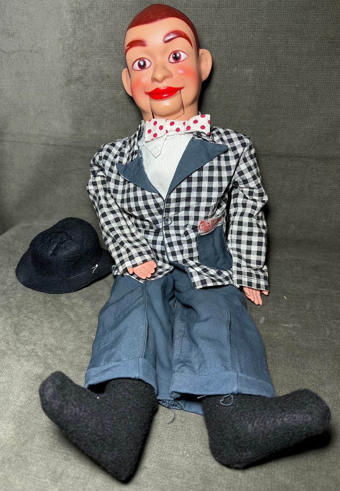Rare KNUCKLEHEAD SMIFF Ventriloquist Dummy Doll Jerry Mahoney's Pal ...