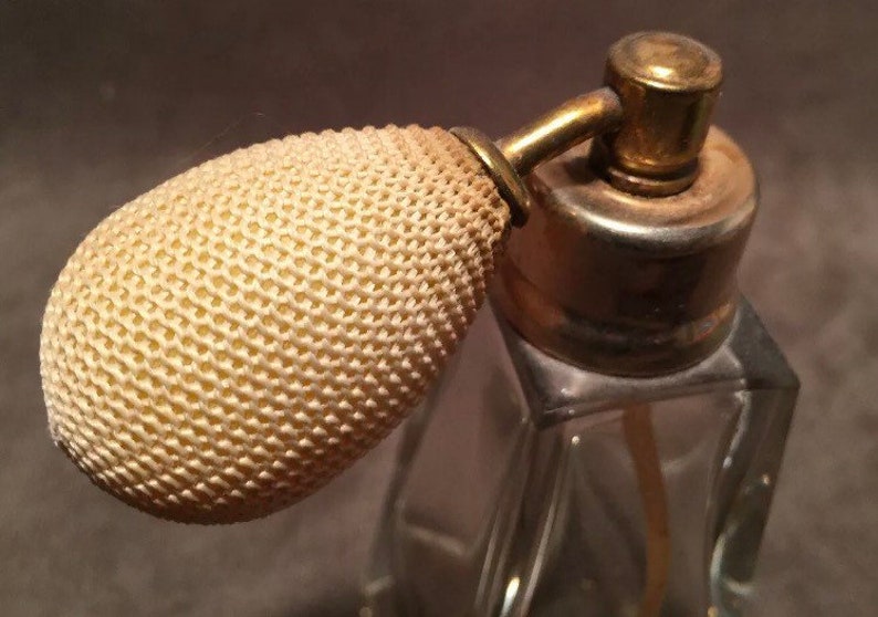 Vintage Clear Glass Perfume Pyramid Shape Bottle With Atomizer - Etsy