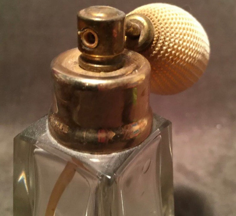Vintage Clear Glass Perfume Pyramid Shape Bottle With Atomizer | Etsy