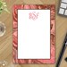 Octagon Monogrammed Notepad Preppy Personalized Stationery Custom ...