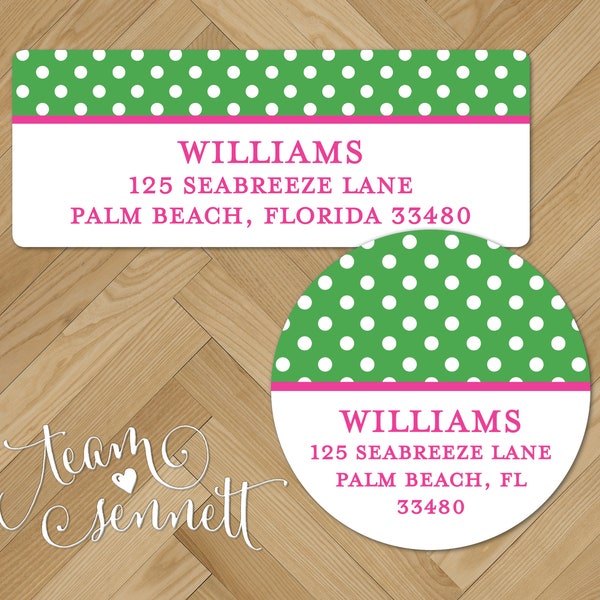 Polka Dot Labels - Etsy