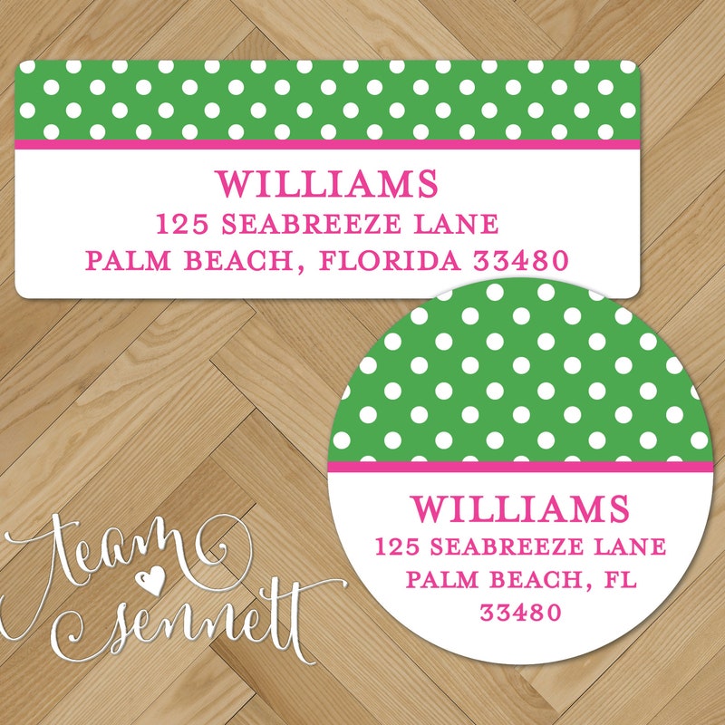 Polka Dot Labels - Etsy