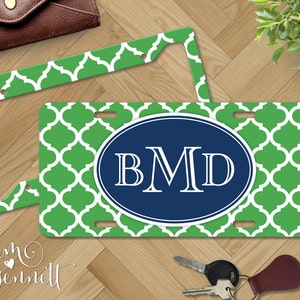 Moroccan Monogrammed License Plate Geometric Pattern - Etsy