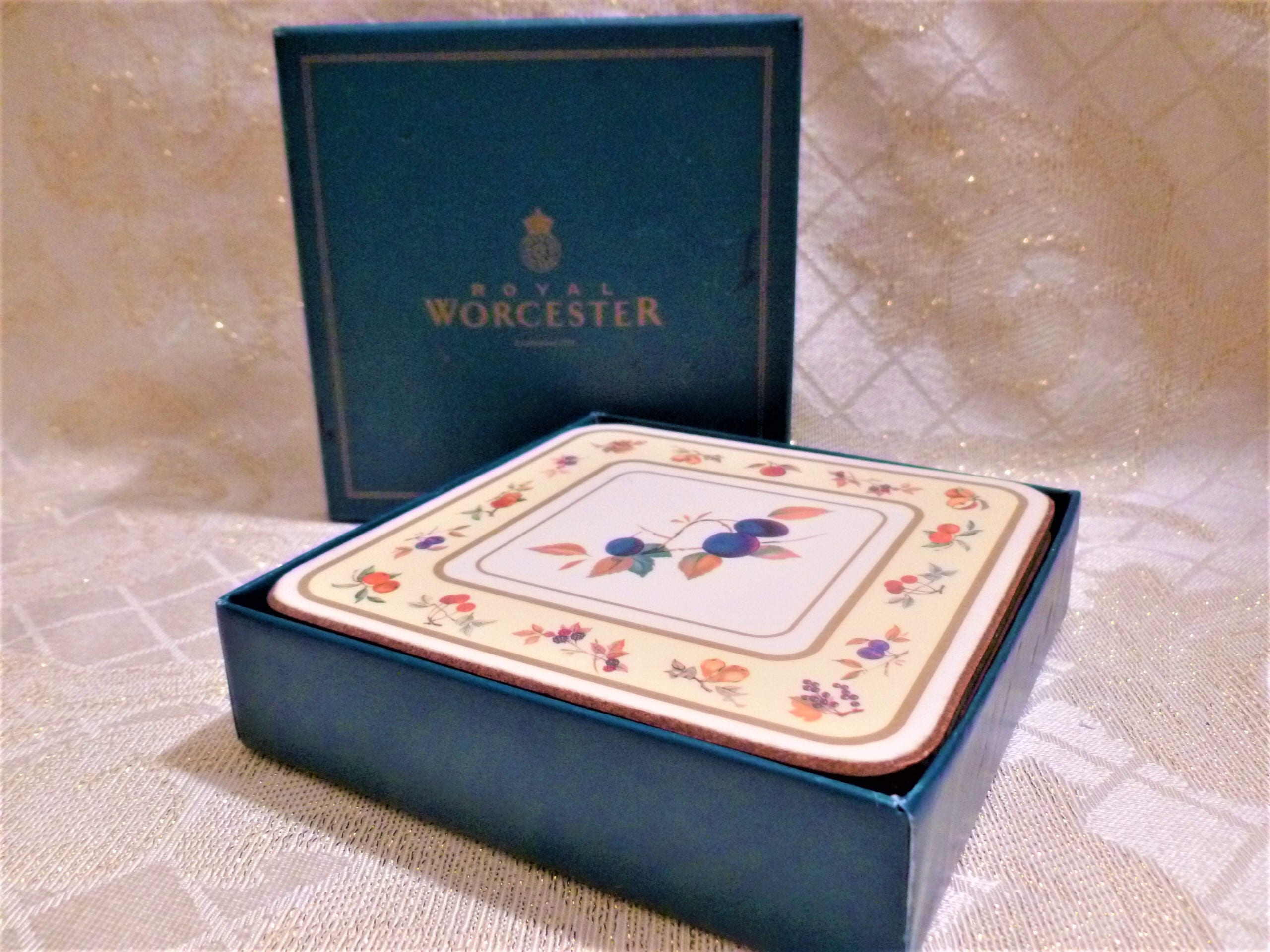 Royal Worcester Evesham Vintage Coaster Set Of Six In Original Box ...