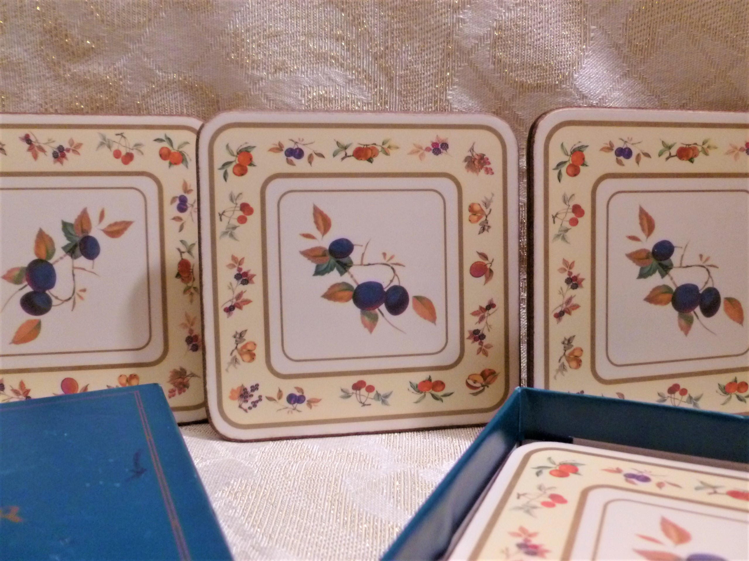 Royal Worcester Evesham Vintage Coaster Set Of Six In Original Box ...