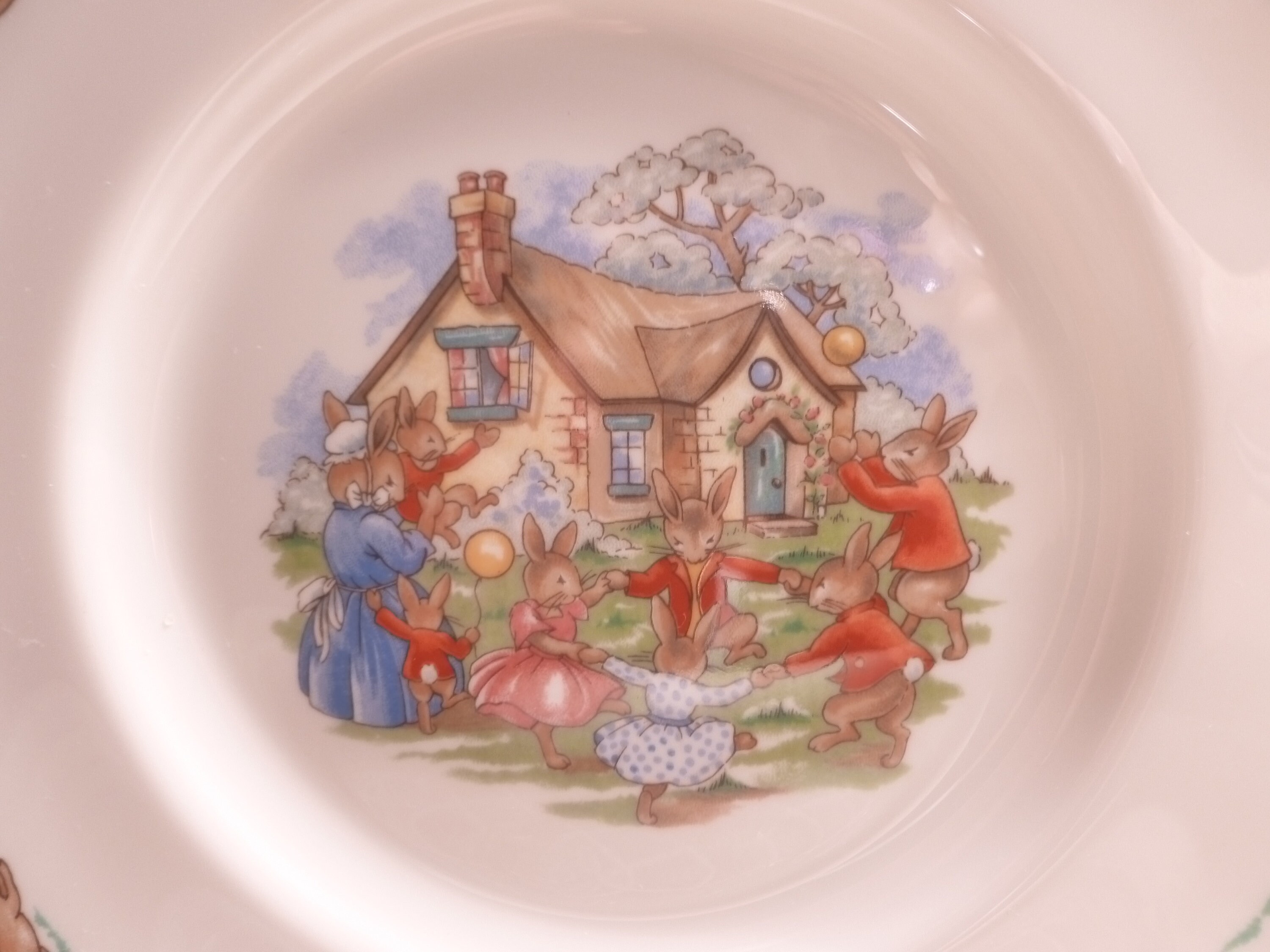 Bunnykins Beatrix Potter Three Piece Set Ring Around The Rosie Plate ...