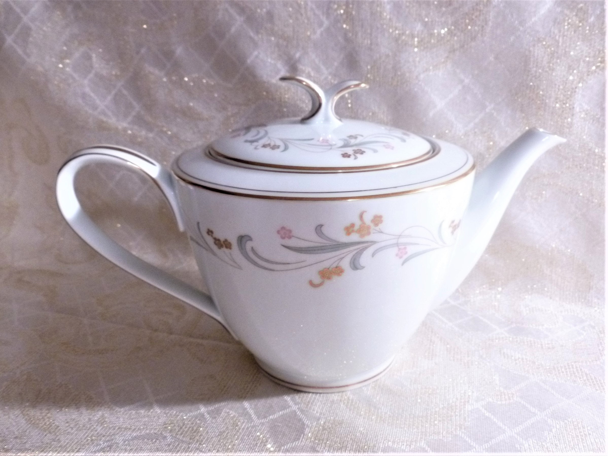 Noritake Japan Teapot Claridge Is Beautiful Delicate Floral Design ...