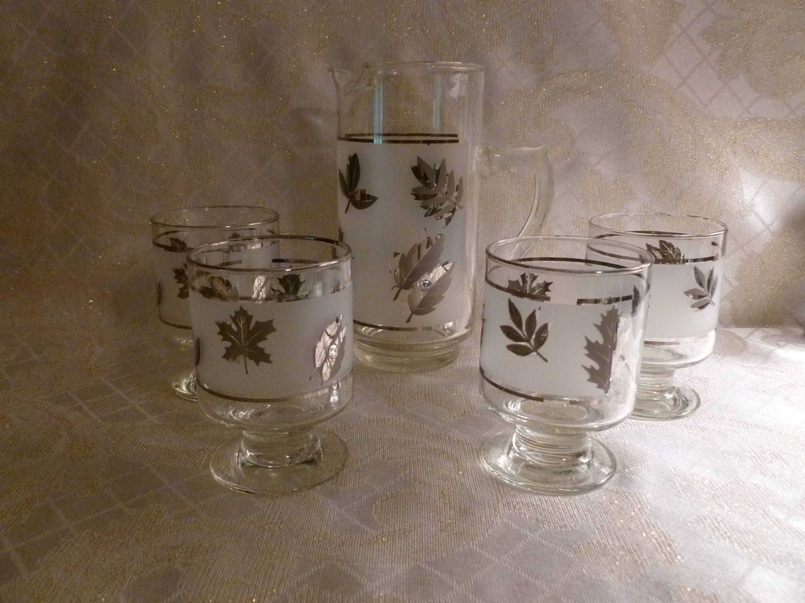 Libbey Starlyte Retro Mid Century Modern Pedestal Glasses Rare Ice Lip ...