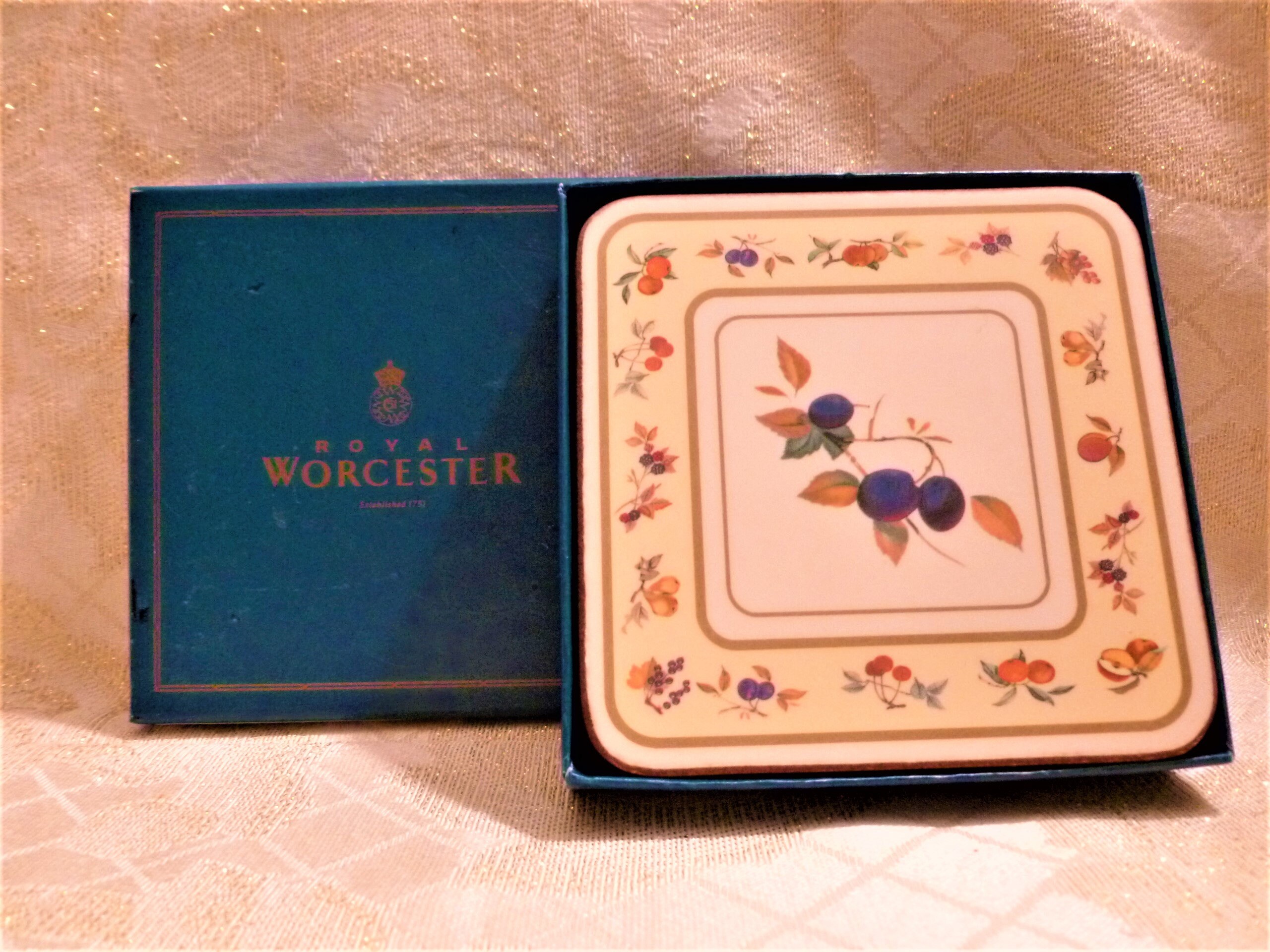 Royal Worcester Evesham Vintage Coaster Set Of Six In Original Box ...