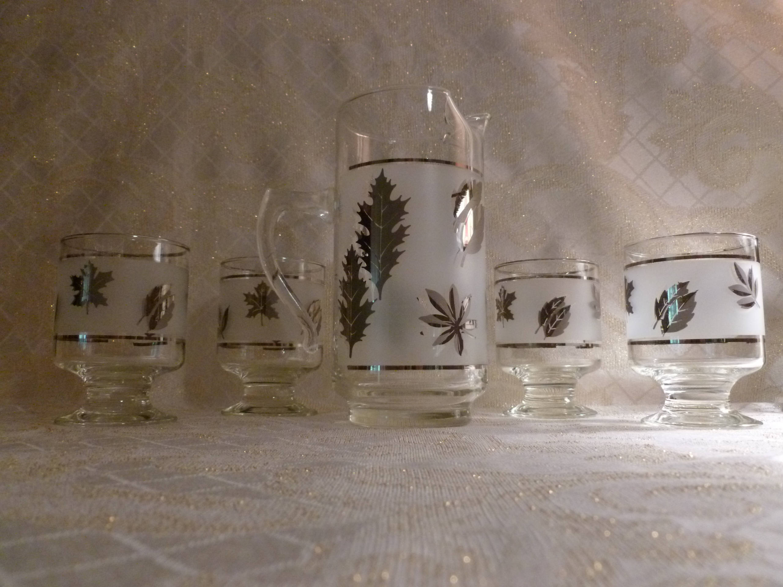 Libbey Starlyte Retro Mid Century Modern Pedestal Glasses Rare Ice Lip ...