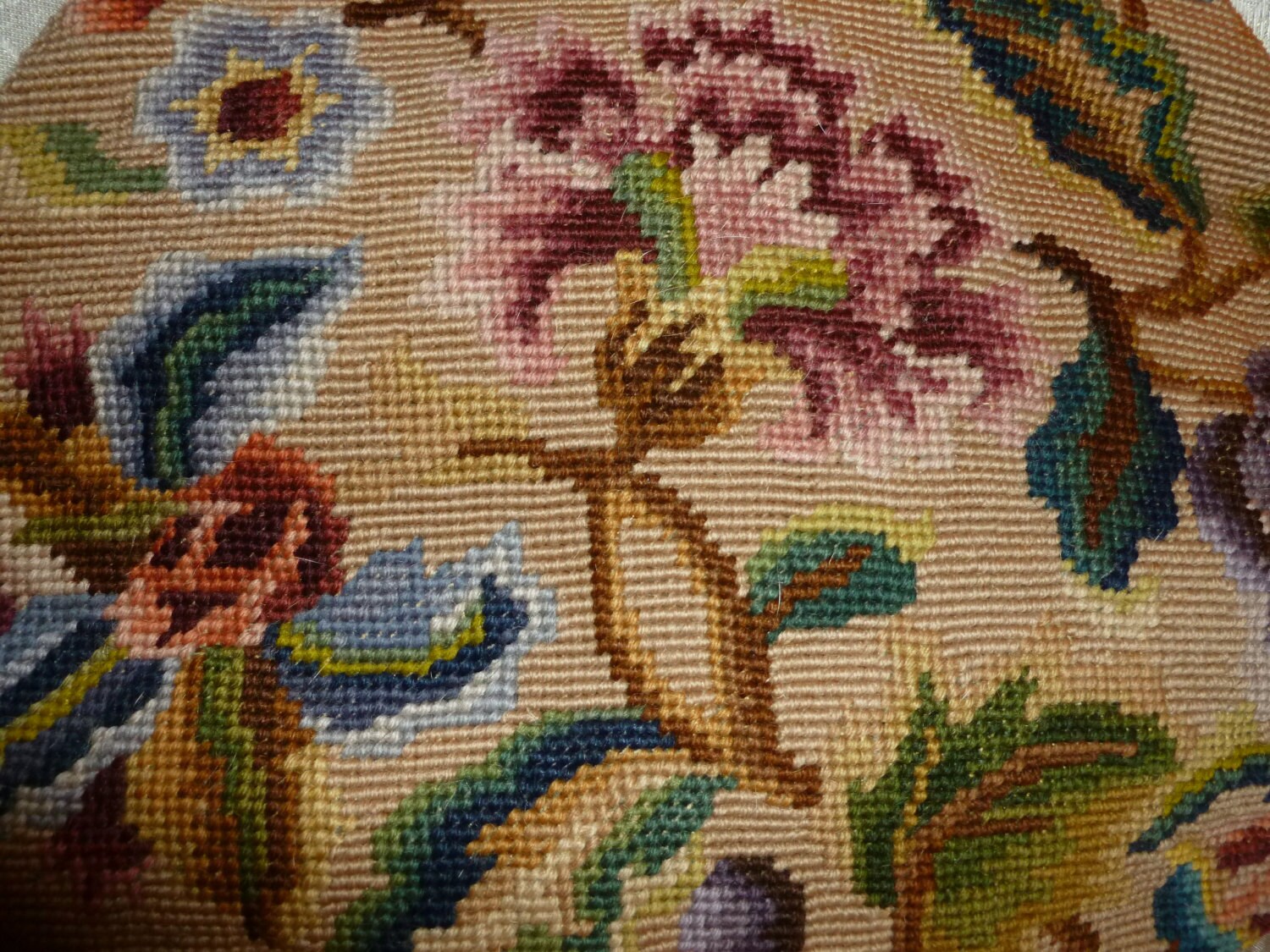 Tapestry Purse Beautiful Vintage Hand Stitched Tapestry Faux Tortoise ...