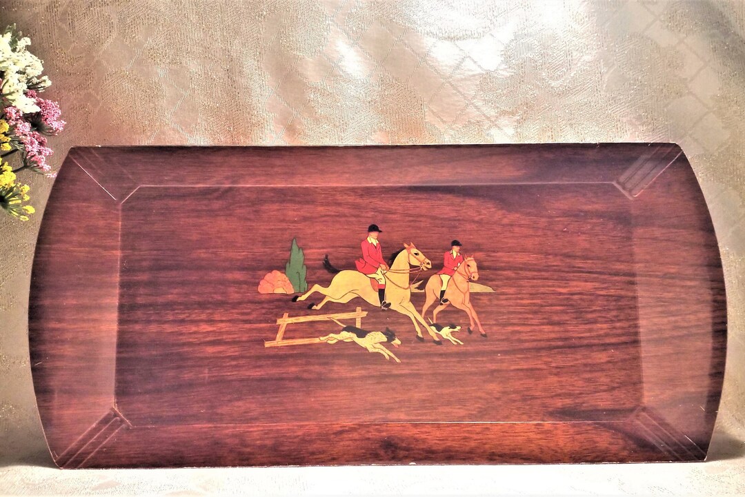 Hasko Wooden Trays Made in Chicago Illinois Set Four English - Etsy