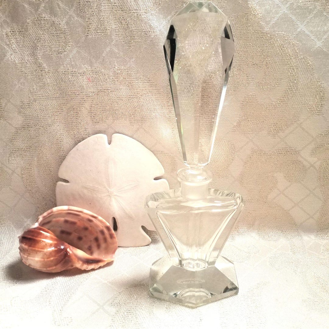 Czechoslovakia Extra Tall Vintage Collectible Crystal Perfume Bottle ...
