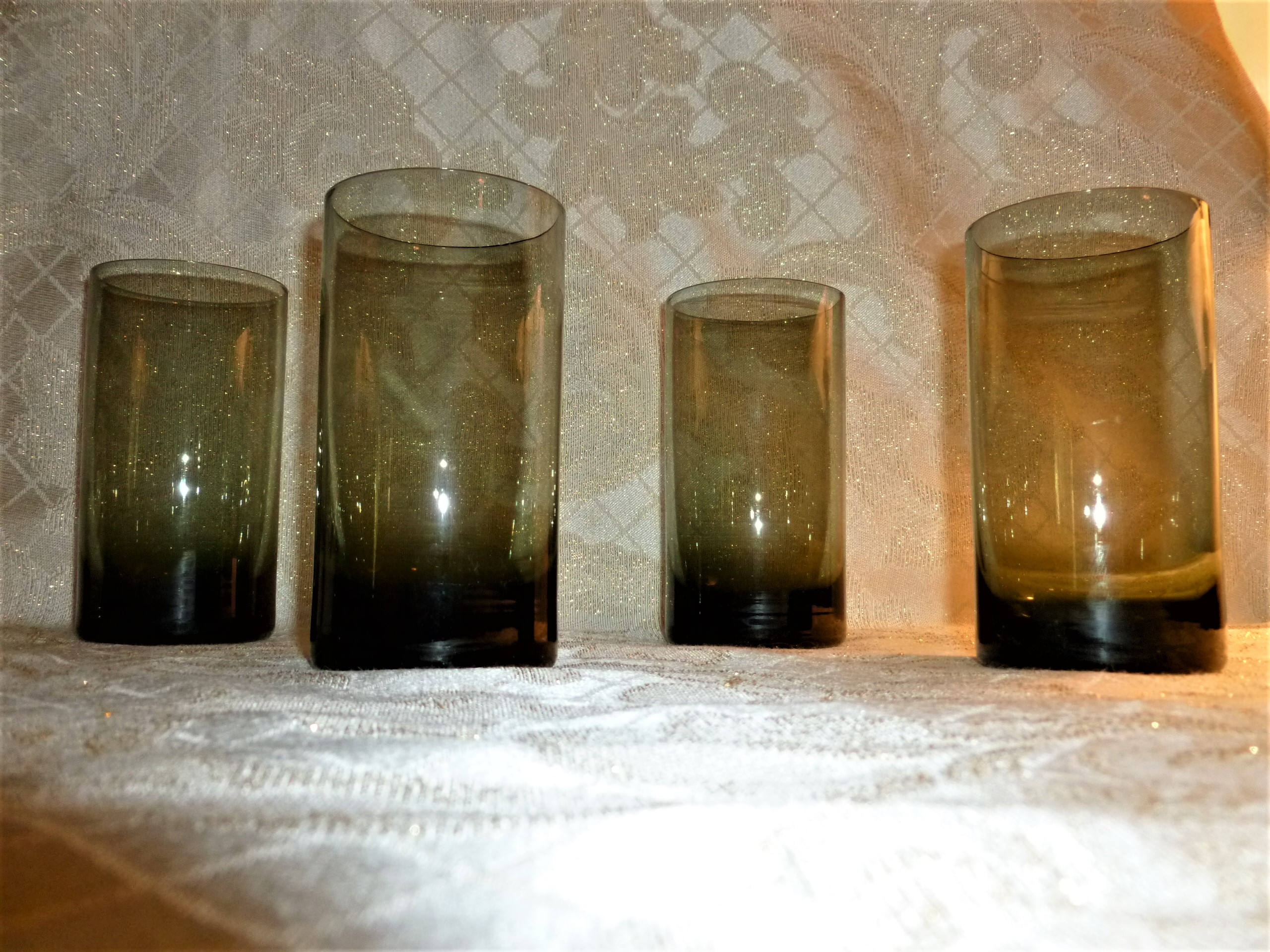 Smoke Glassware Set Of Four Chimney Style Glasses Elegant Sophisticate ...