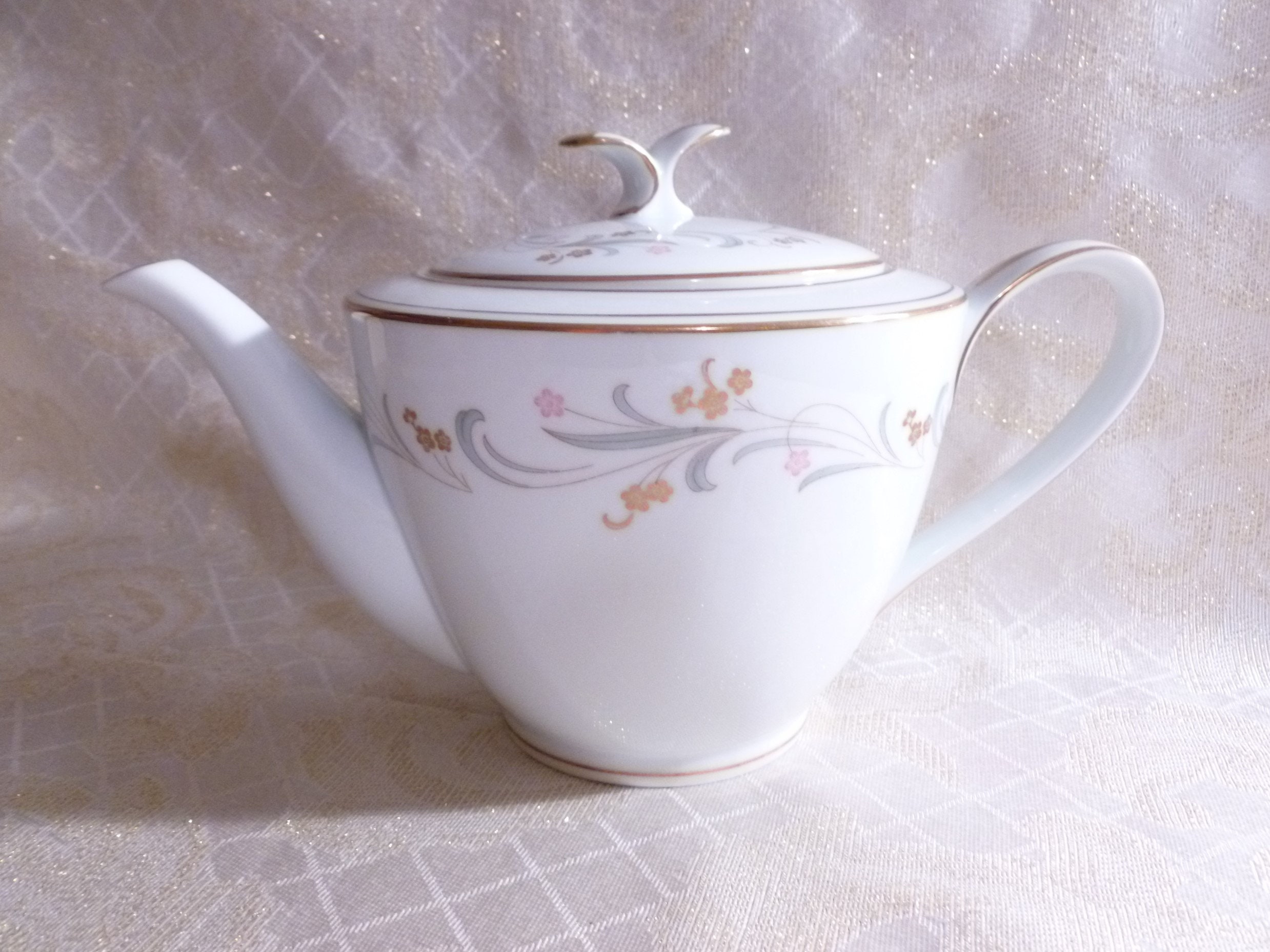 Noritake Japan Teapot Claridge Is Beautiful Delicate Floral Design ...