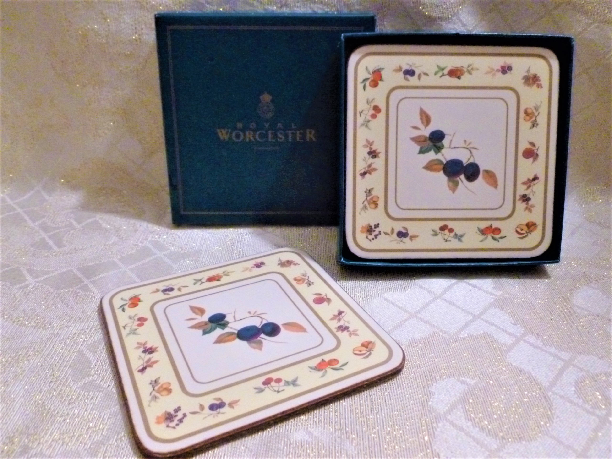 Royal Worcester Evesham Vintage Coaster Set Of Six In Original Box ...