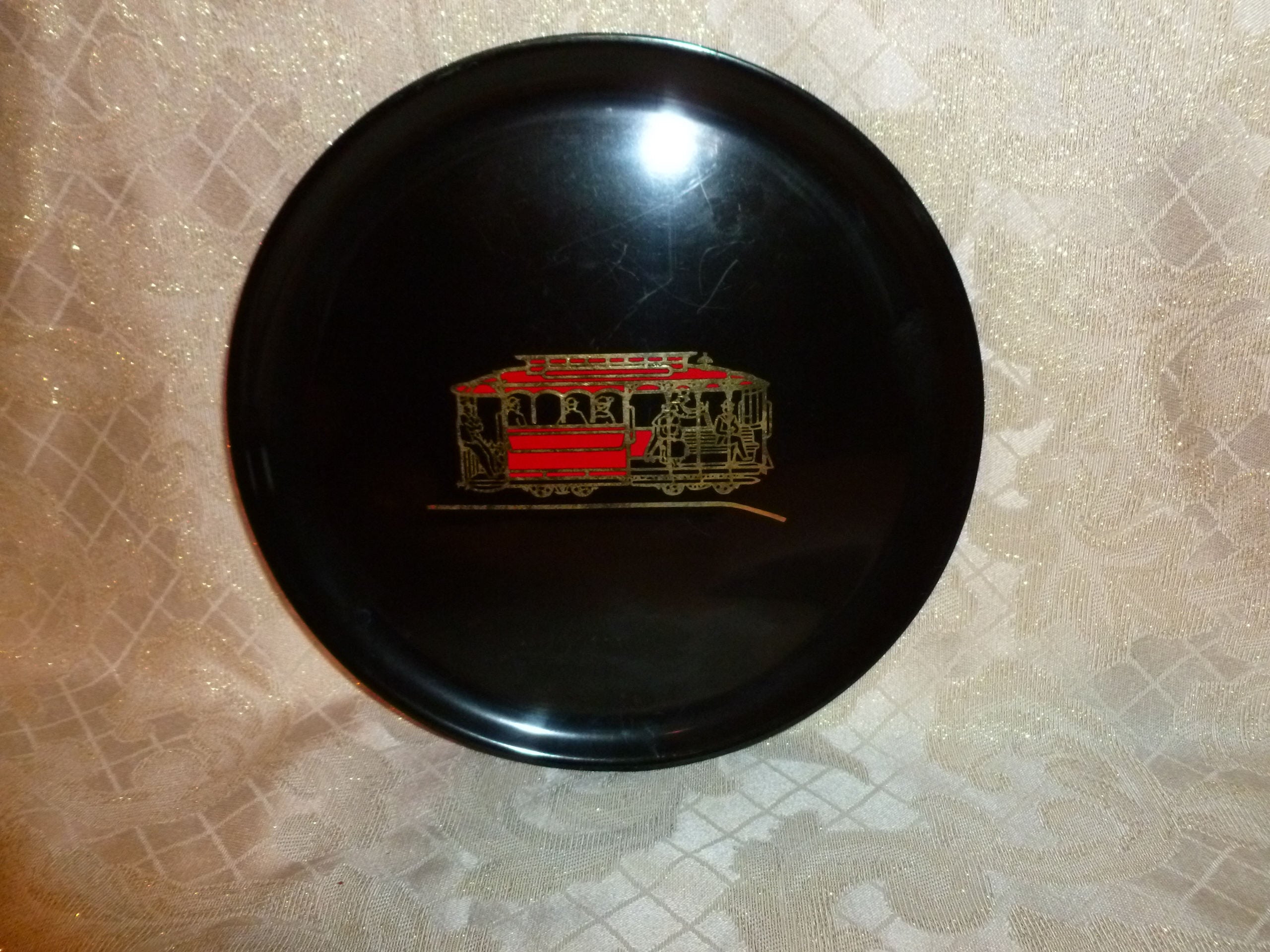 Couroc Of Monterey California Serving Tray Cable Car Design Interesting ... Couroc Of Monterey California Serving Tray Cable Car Design Interesting ...
