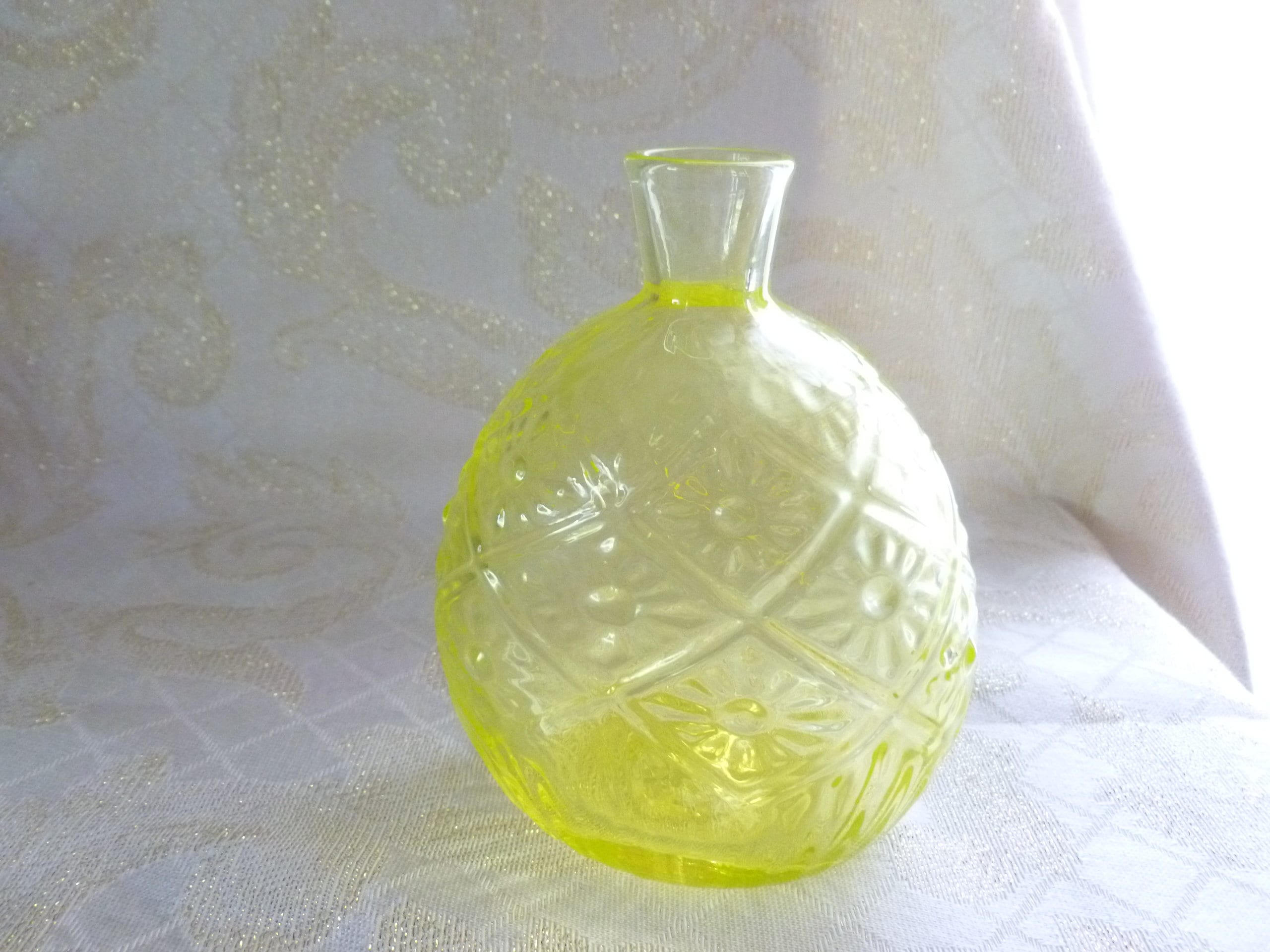 MMA Vaseline Glass Vase Imperial Glass Company Giftware Beautiful ...