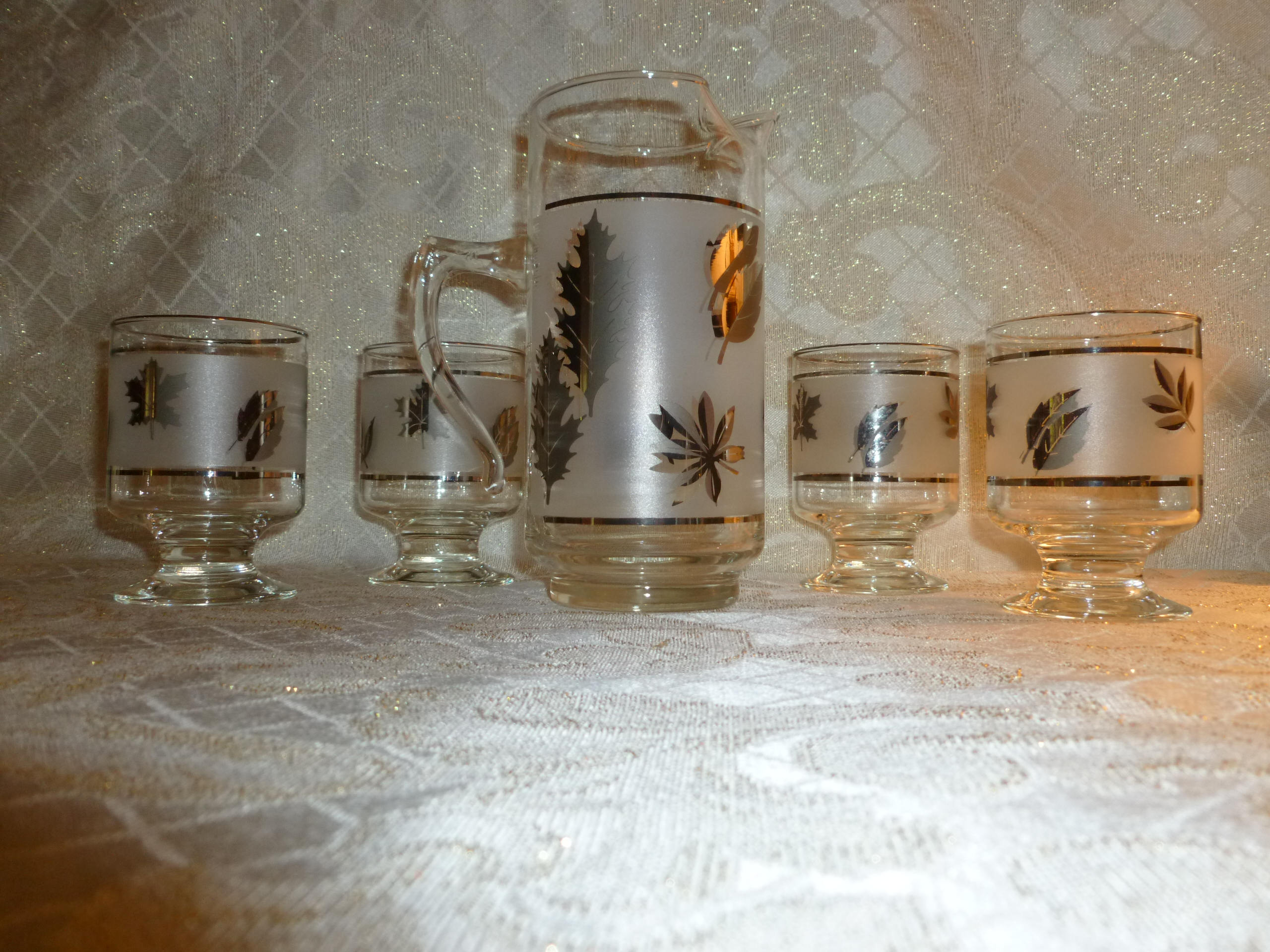 Libbey Starlyte Retro Mid Century Modern Pedestal Glasses Rare Ice Lip ...