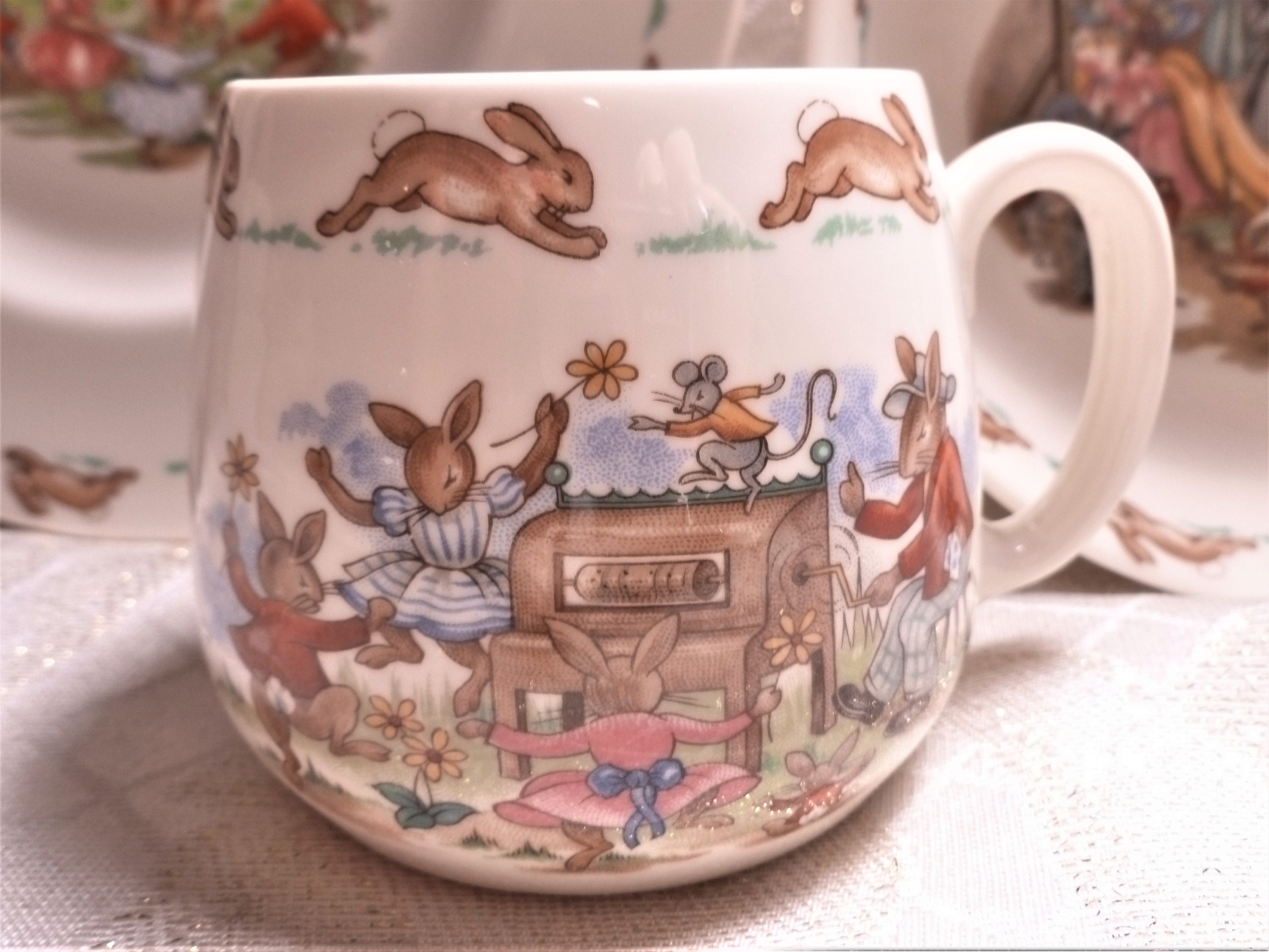 Bunnykins Beatrix Potter Three Piece Set Ring Around The Rosie Plate ...