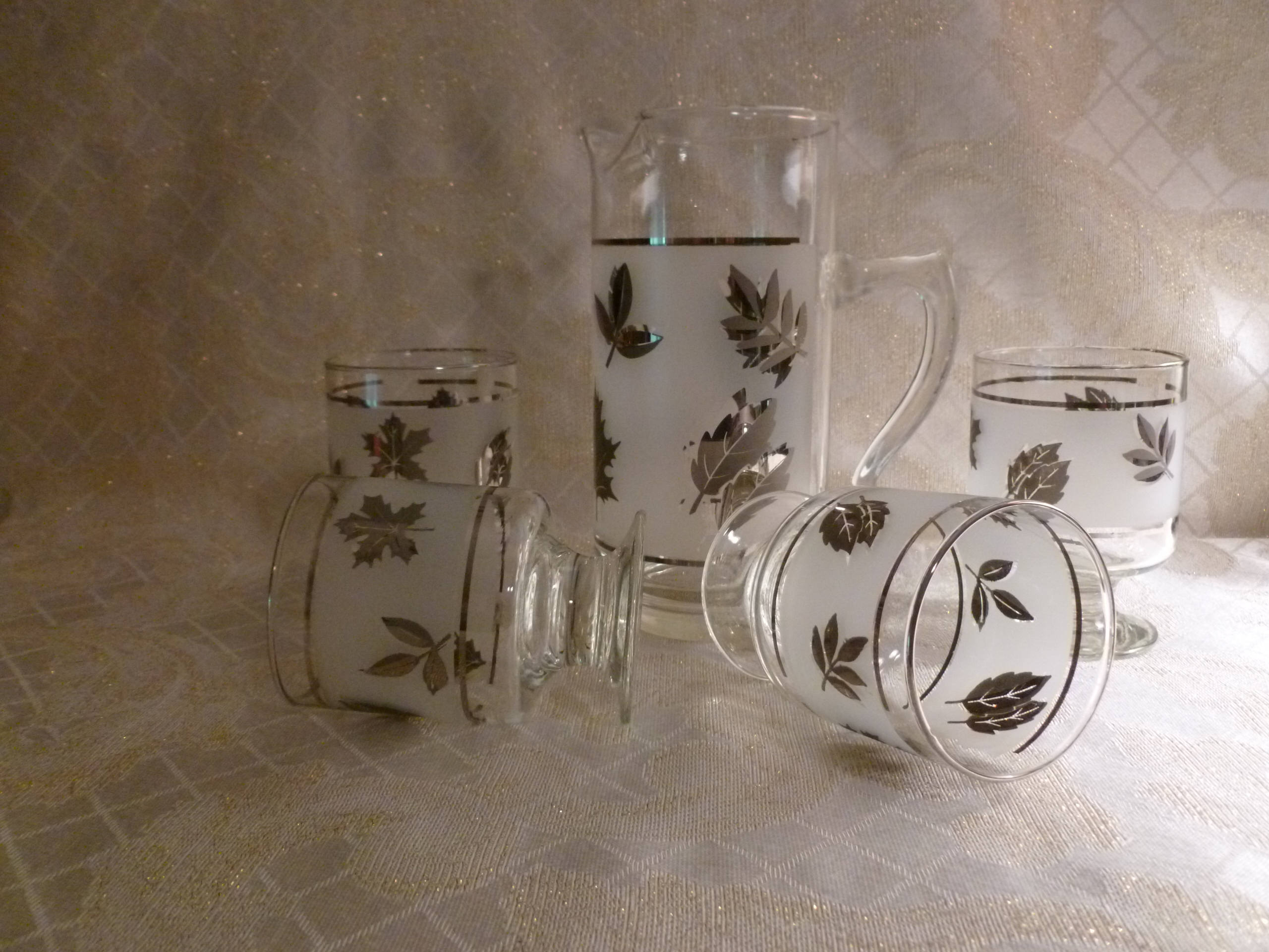 Libbey Starlyte Retro Mid Century Modern Pedestal Glasses Rare Ice Lip ...