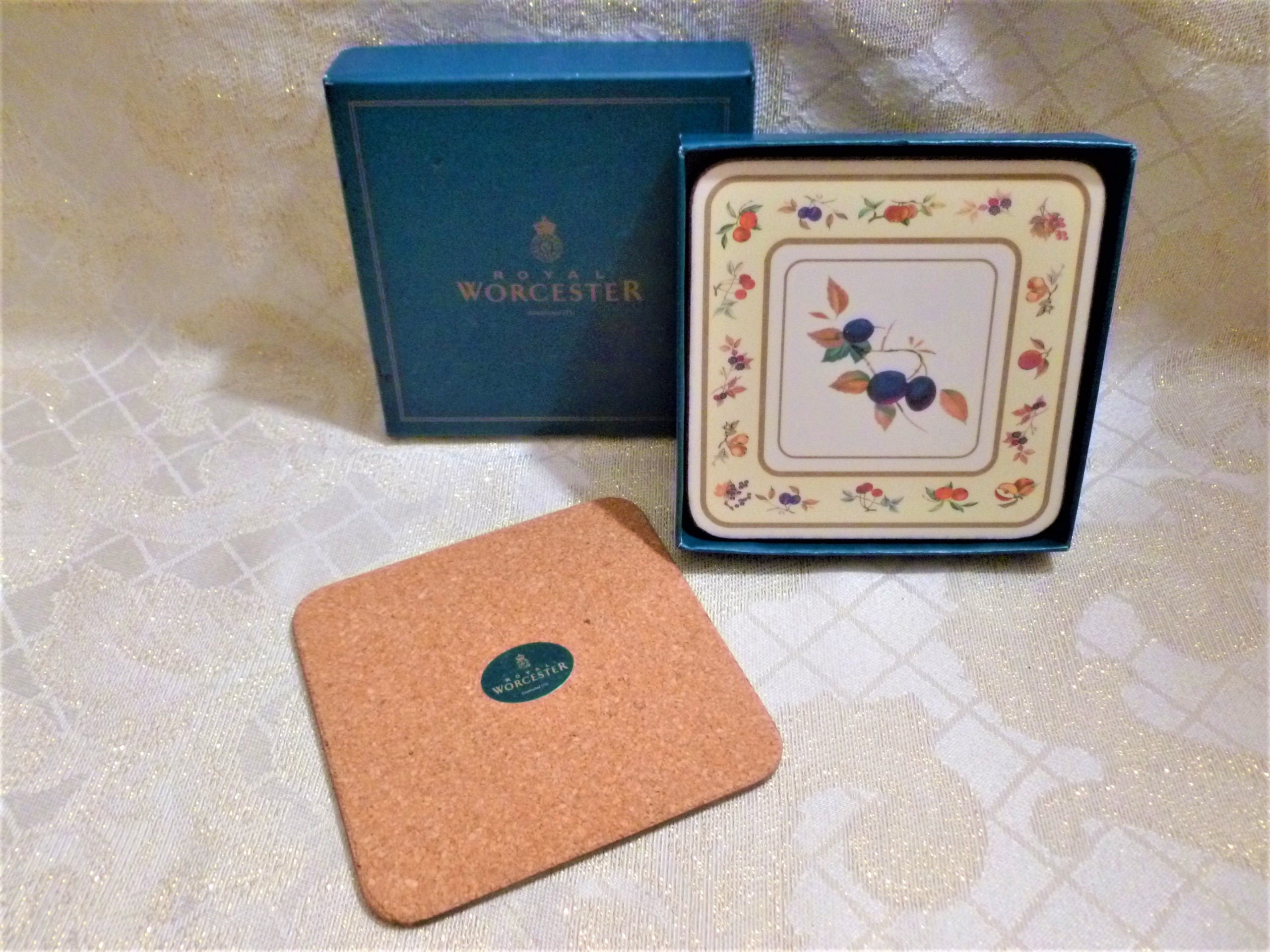 Royal Worcester Evesham Vintage Coaster Set Of Six In Original Box ...