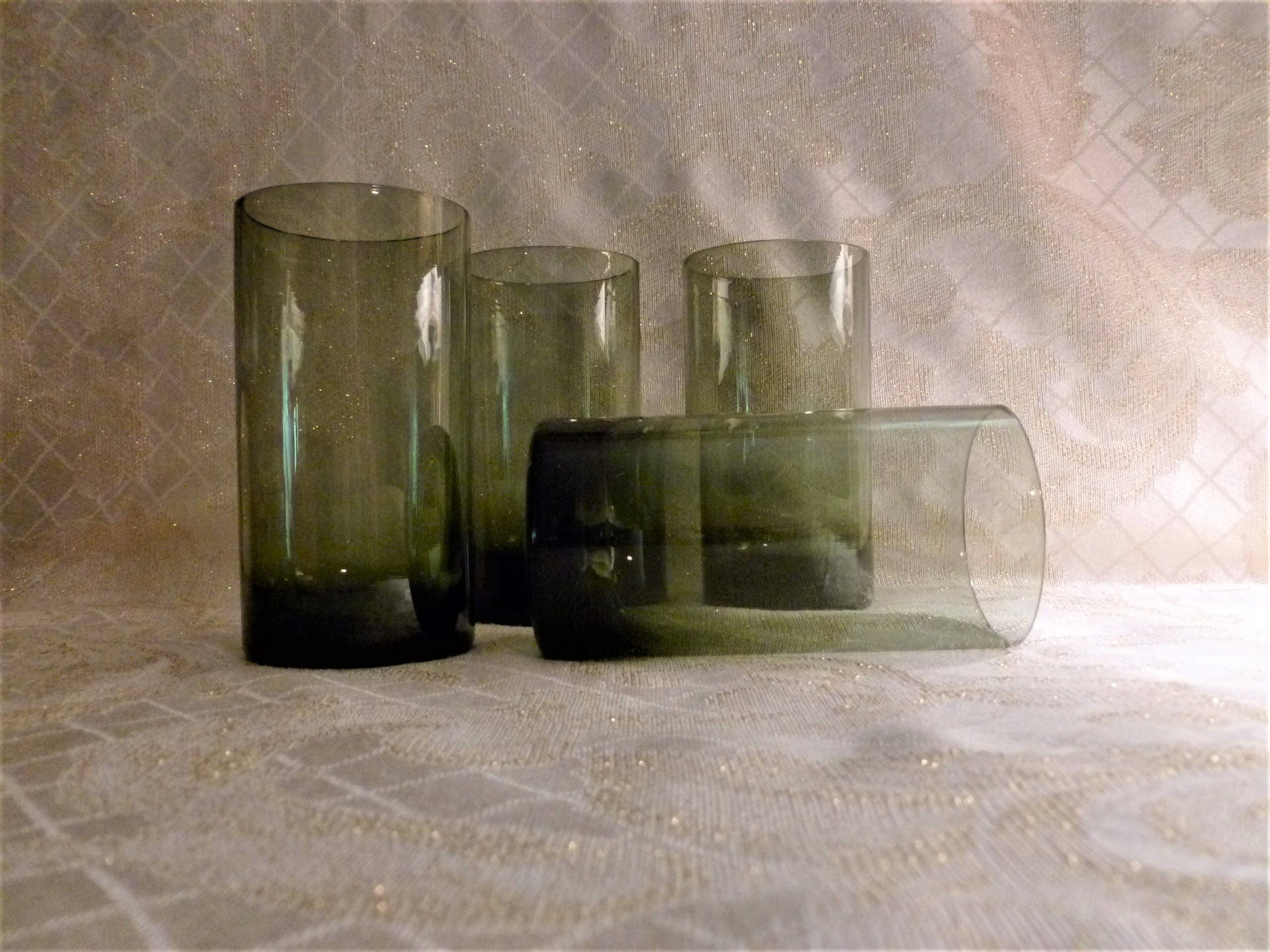 Smoke Glassware Set Of Four Chimney Style Glasses Elegant Sophisticate ...