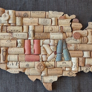 USA, United States Sign, Custom Handmade Wine Cork Sign for Wall, Bar ...