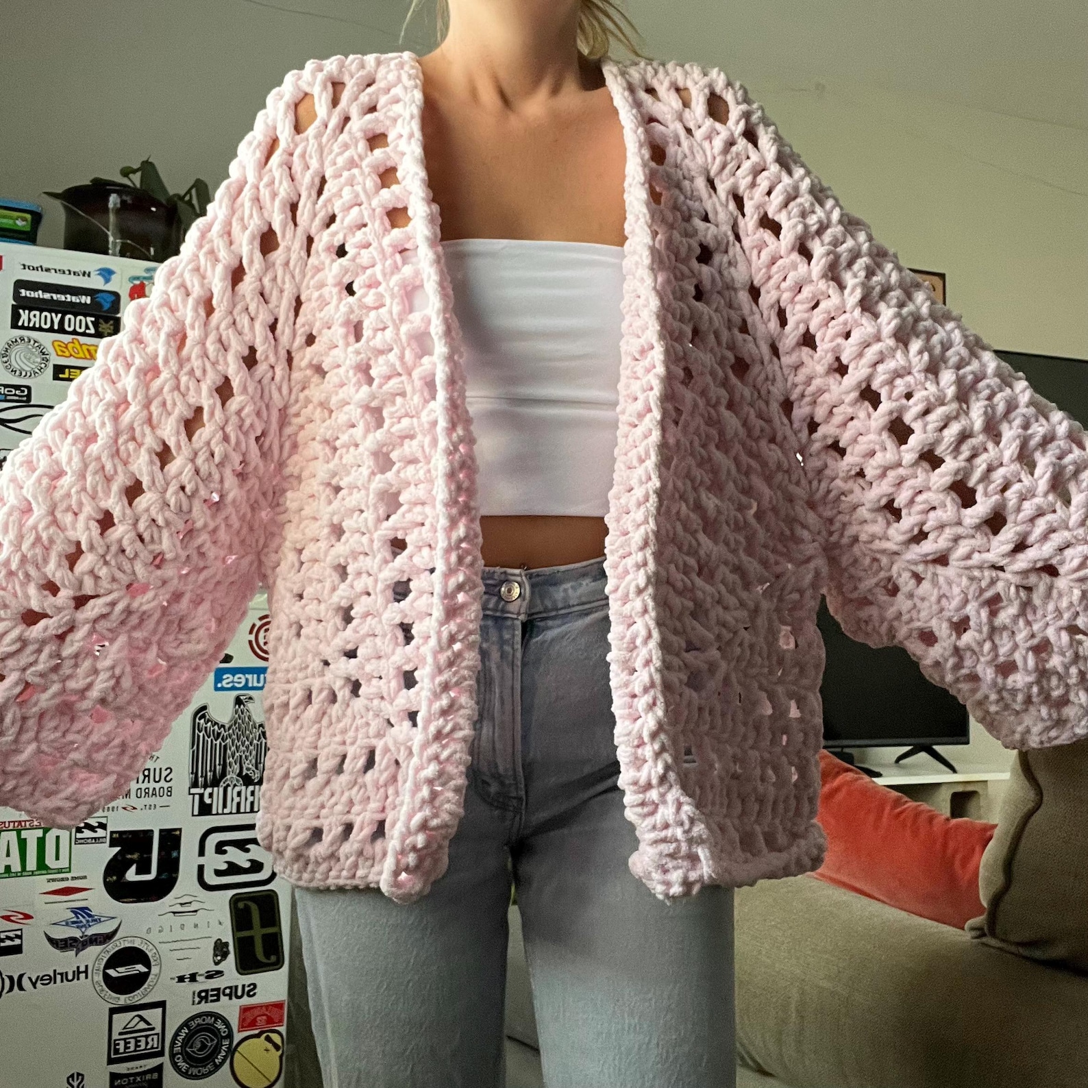 Beginner Crochet Cardigan Pattern - Pdf - Etsy