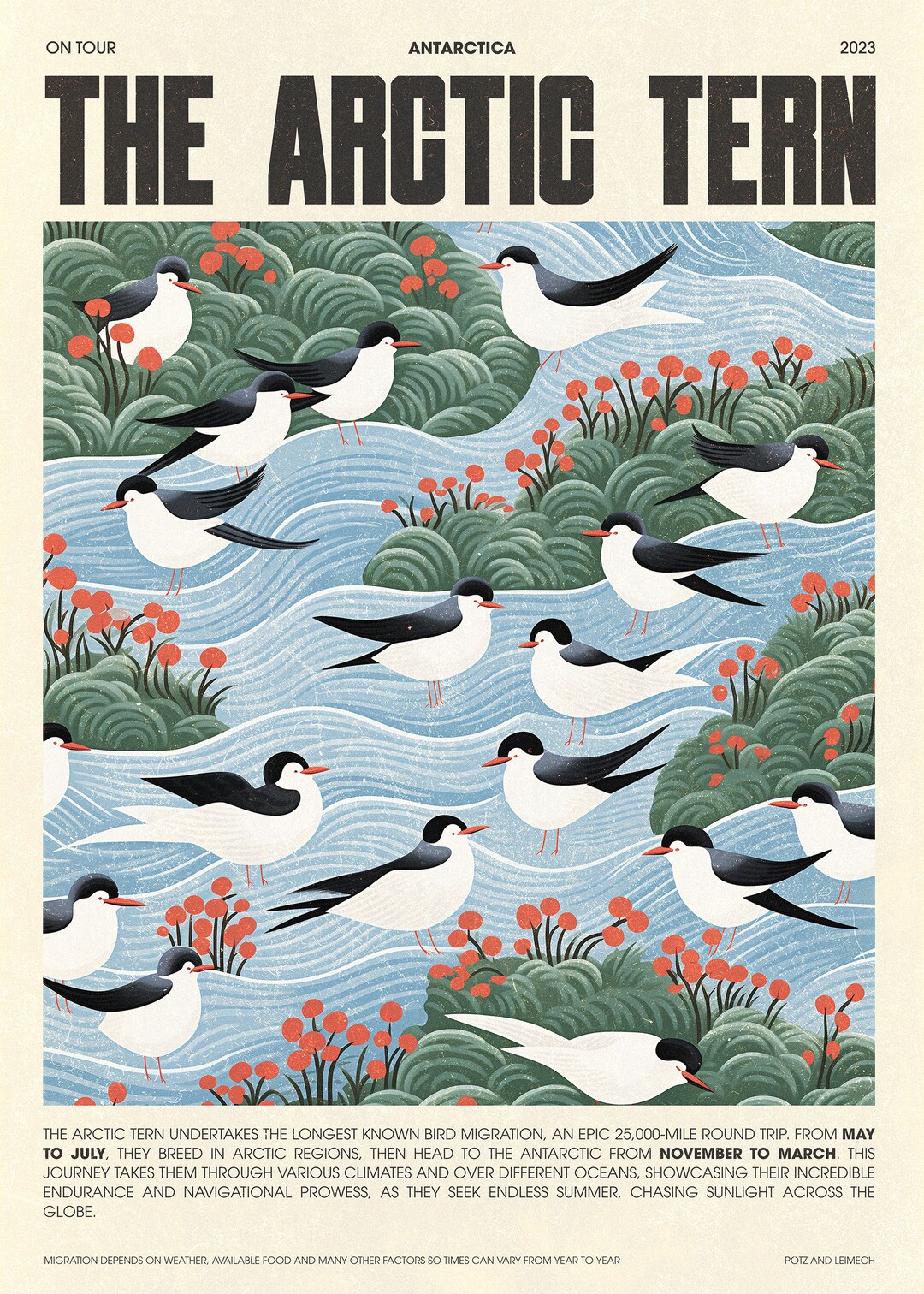 The Great Migrations: A World Tour. Penguin Printable Animal Poster - Etsy