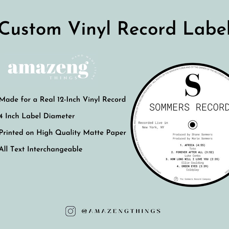 Custom Vinyl Records - Etsy