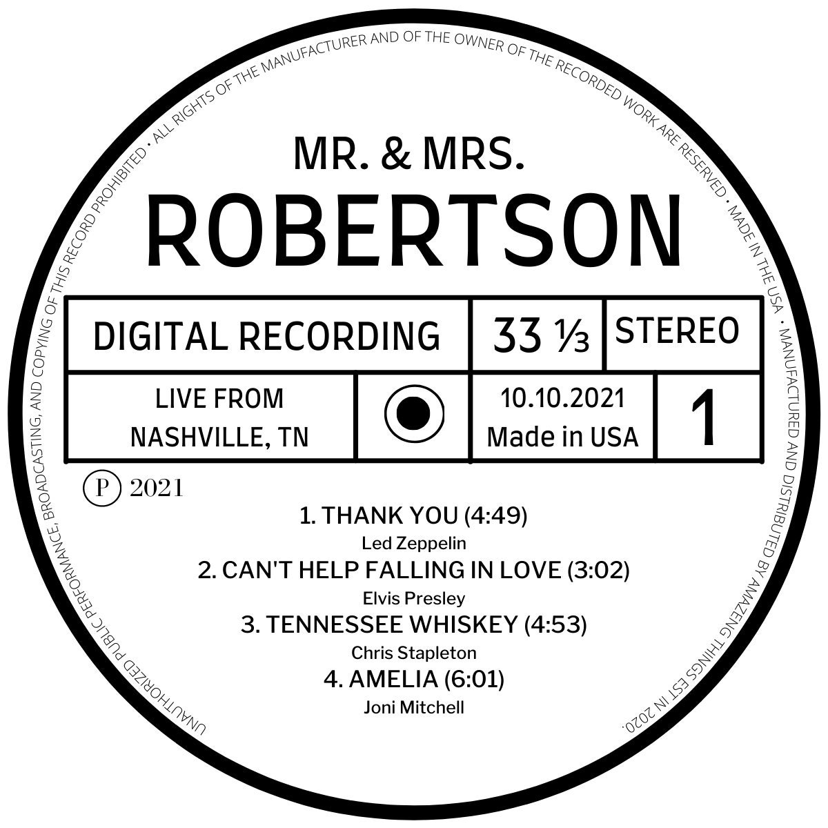 Custom Vinyl Record Label, Record Center Label, Custom Record Label ...