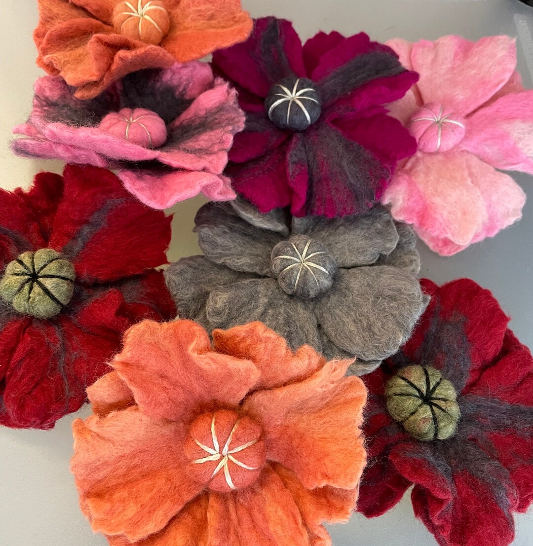 Felt Flower to Attach - Etsy UK