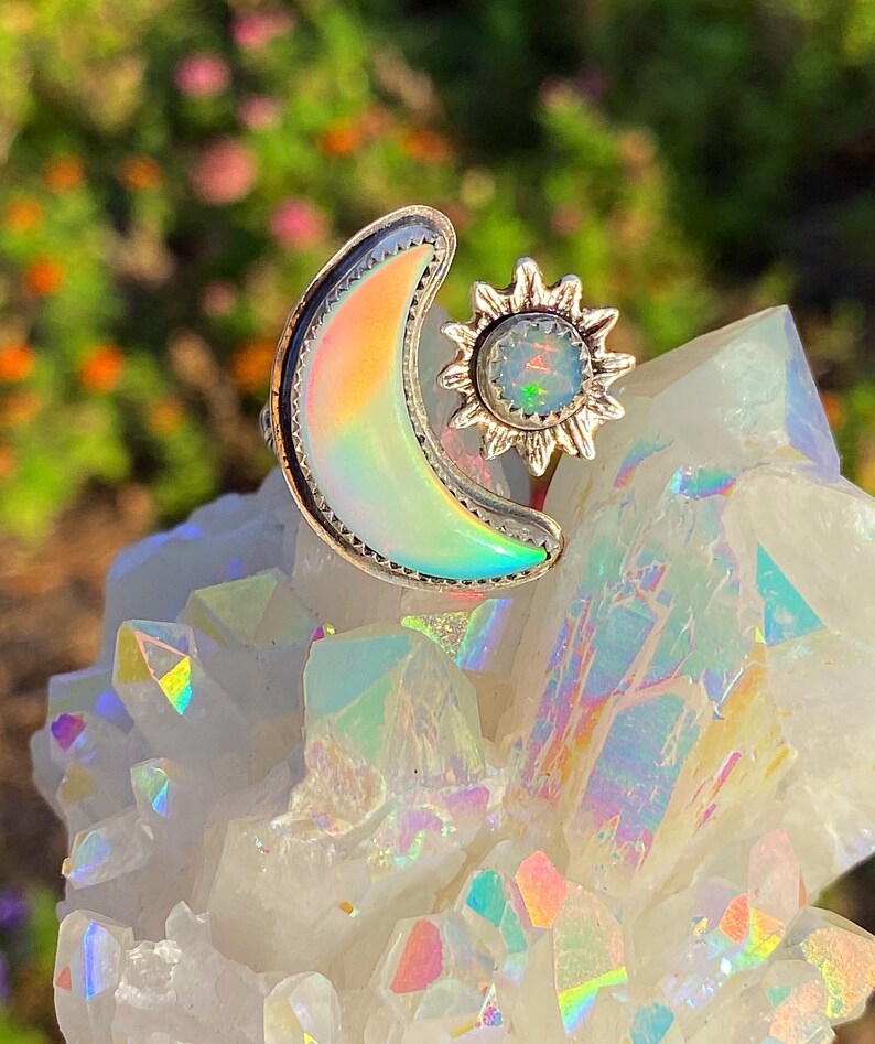 Moon Candy Sunshine Adjustable Ring // Sterling Silver - Etsy
