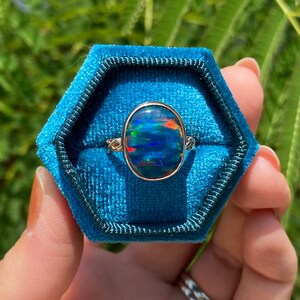 Aura Opal Magic Stackable Ring - Etsy