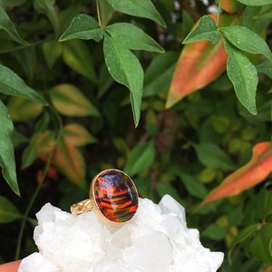 Aura Opal Magic Stackable Ring - Etsy